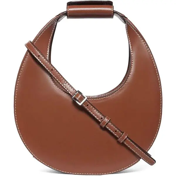 Staud Mini Moon Leather Bag - Toffee