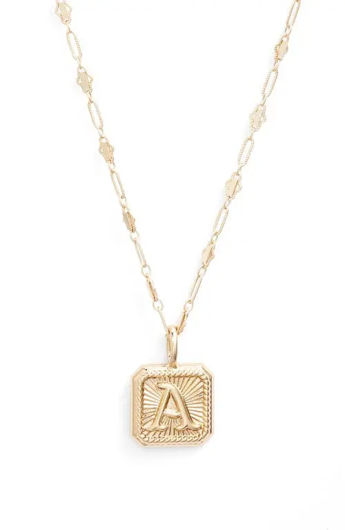 MIRANDA FRYE Harlow Initial Pendant Necklace - Gold - A
