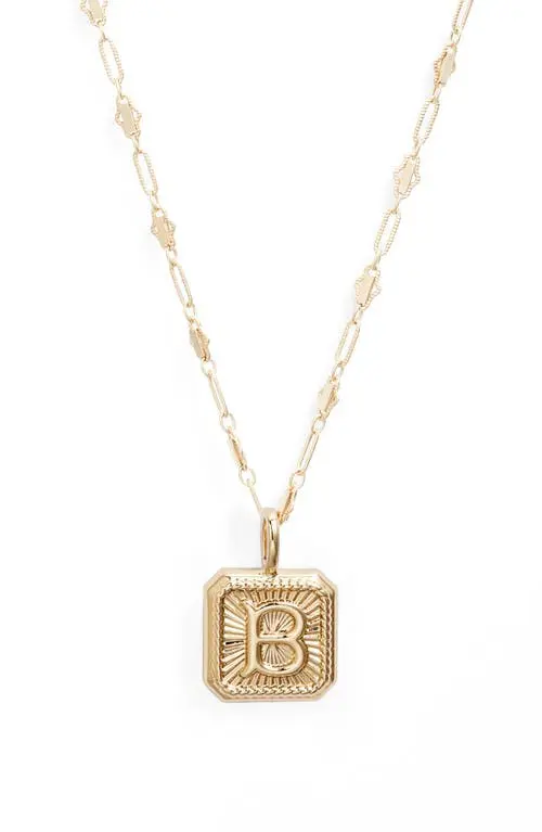 MIRANDA FRYE Harlow Initial Pendant Necklace - Gold - B
