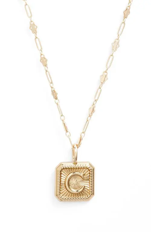 MIRANDA FRYE Harlow Initial Pendant Necklace - Gold - C