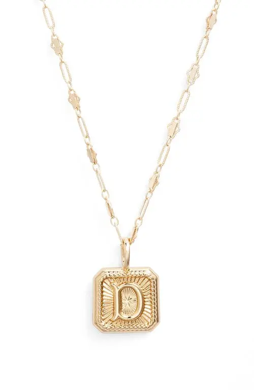 MIRANDA FRYE Harlow Initial Pendant Necklace - Gold - D
