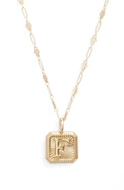 MIRANDA FRYE Harlow Initial Pendant Necklace - Gold - F