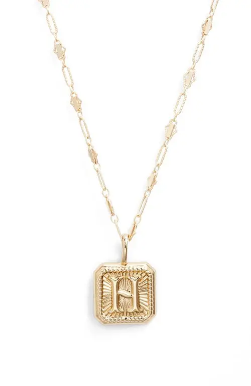 MIRANDA FRYE Harlow Initial Pendant Necklace - Gold - H