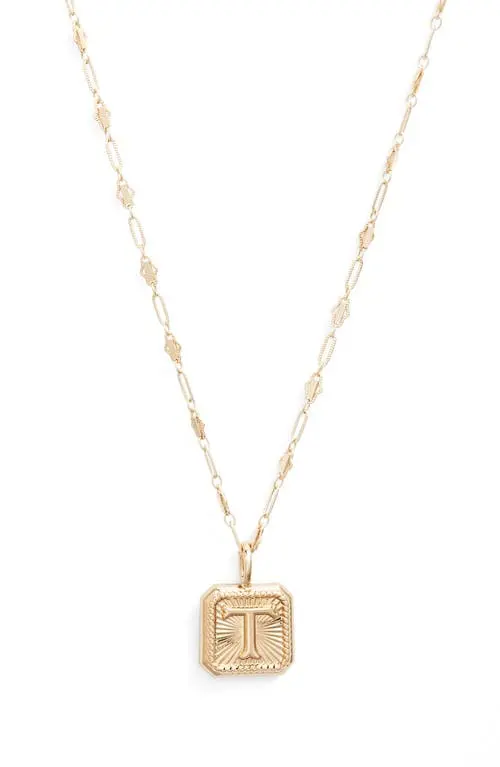 MIRANDA FRYE Harlow Initial Pendant Necklace - Gold - T