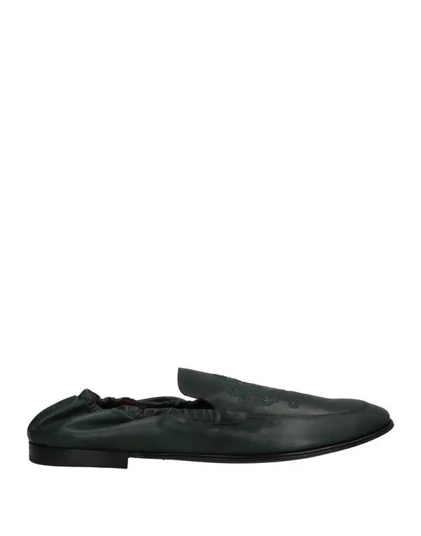Dolce & Gabbana Dark Calfskin Loafers - Green
