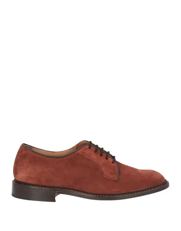 TRICKER'S Lace-up Derby Shoes In Suede - Red