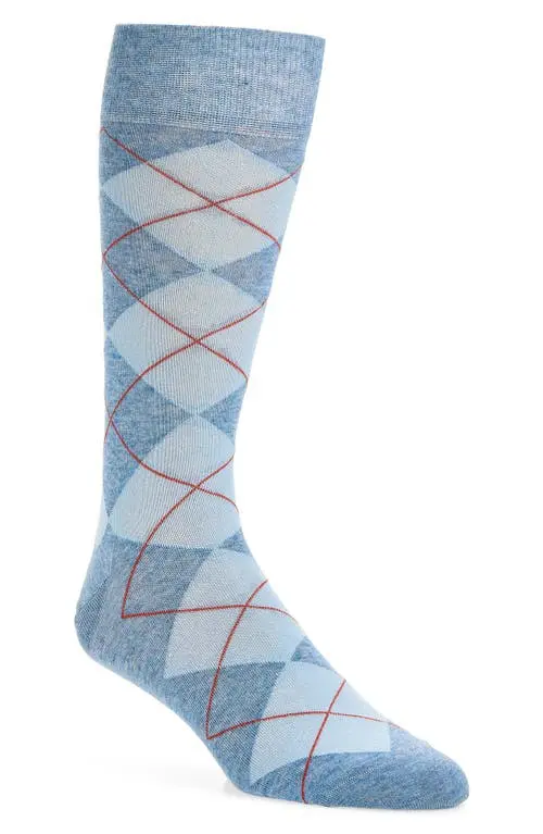 Cole Haan Argyle Crew Socks - Blue Assorted