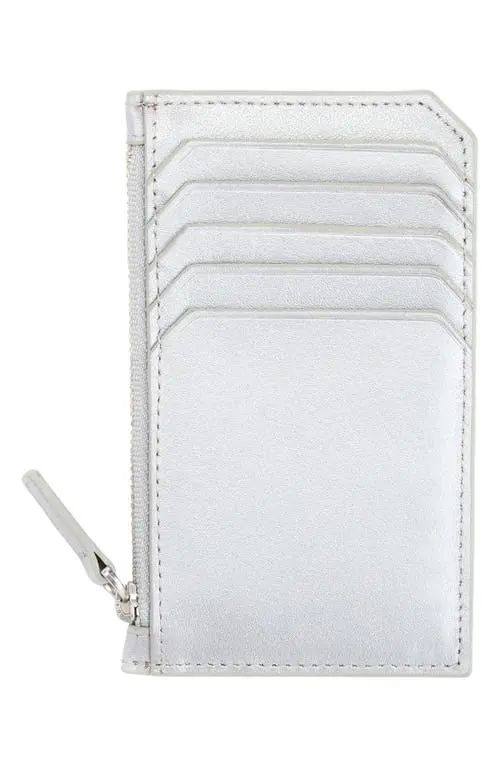 ROYCE NEW YORK Personalized Card Case - Silver- Deboss