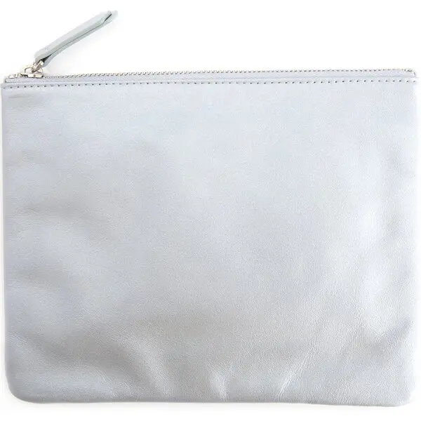 ROYCE NEW YORK Personalized Leather Travel Pouch - Silverilver Foil