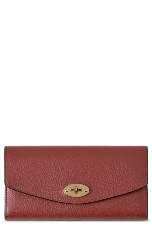 Mulberry Darley Leather Wallet - Rust