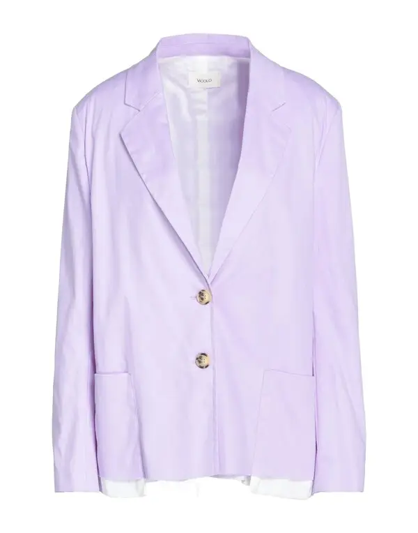 VICOLO Blazer With Lapel Collar - Purple