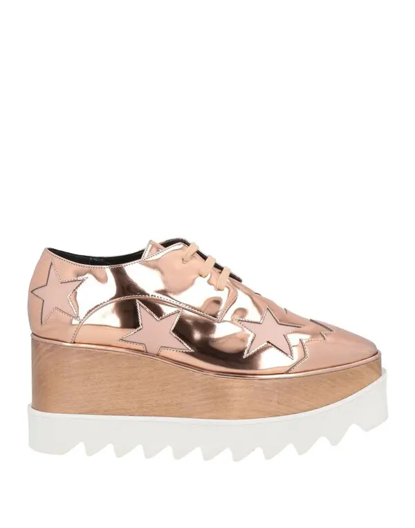 Stella McCartney Metallic Textile Fiber Wedge Shoes