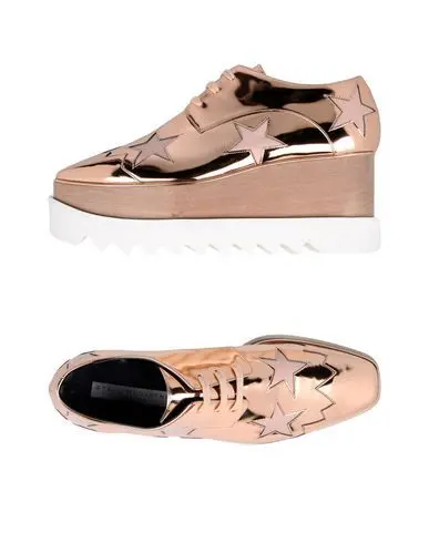 Stella McCartney Lace-up Wedge Shoes - Orange
