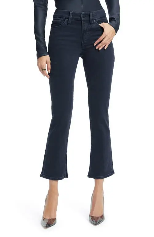 Good American Good Legs Darted High Waist Straight Leg Jeans - Black302