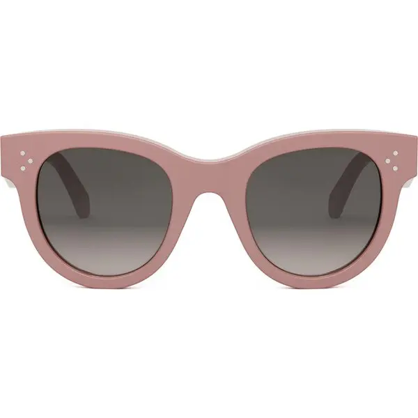 Celine Bold 3 Dots 48mm Square Sunglasses - Shiny Pink/gradient Brown