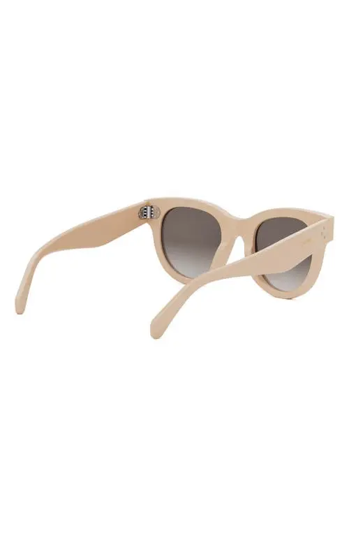 Celine Bold 3 Dots 48mm Square Sunglasses - White/gradient Brown