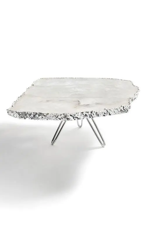 ANNA NEW YORK Torta Cake Stand - Crystal Silver