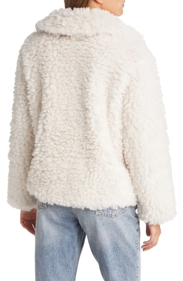 Vero Moda Elvira Faux Shearling Jacket - Oatmeal