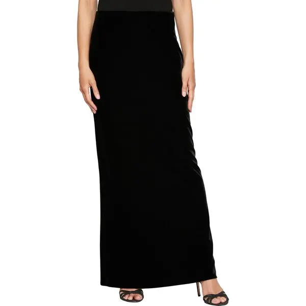 Alex Evenings Velvet Long Skirt