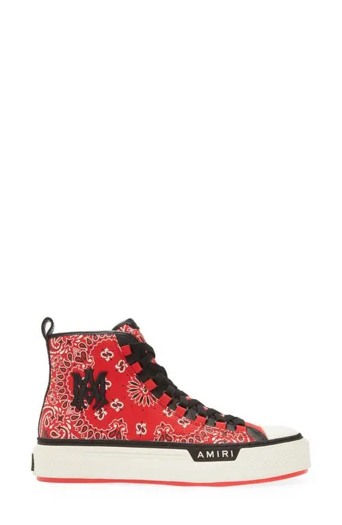 Amiri Bandana B-ball Print High Top Sneaker