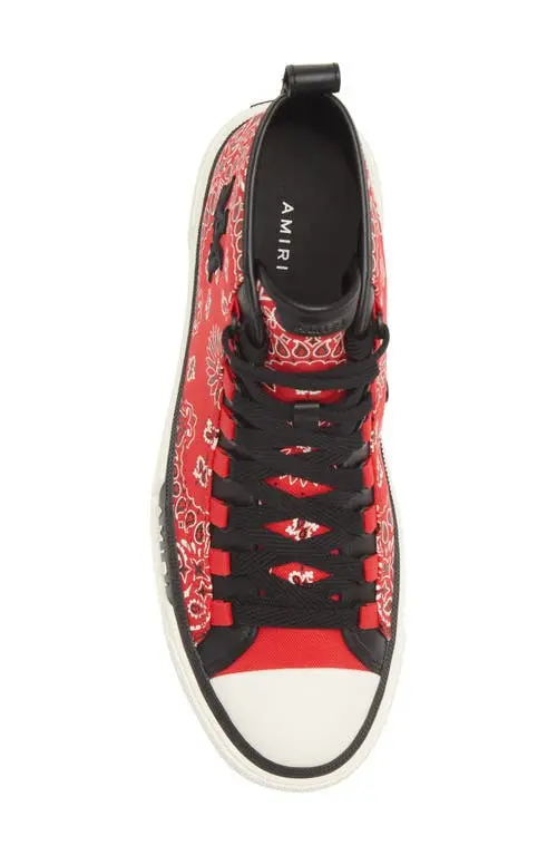 Amiri Bandana B-ball Print High Top Sneaker