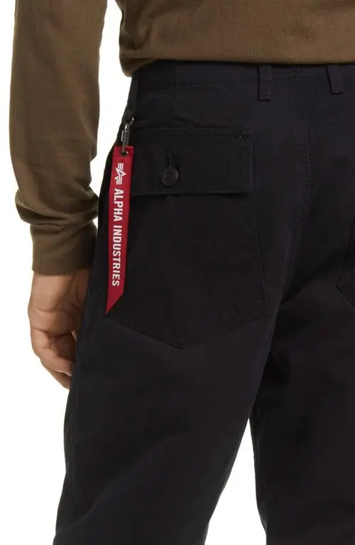 Alpha Industries Fatigue Cotton Straight Pants - Black