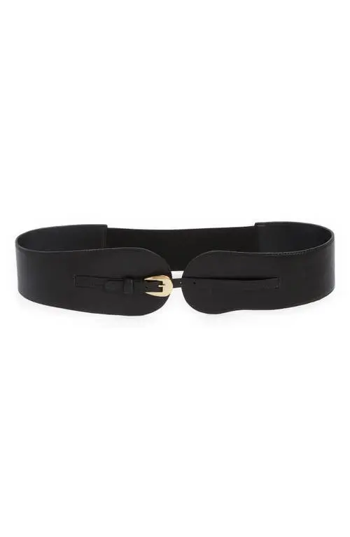 RAINA BELTS Wide Corset Belt - Black