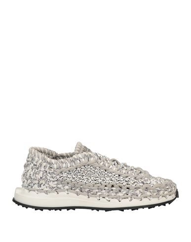 Valentino Garavani Woven Lace Up Sneakers - Light Grey