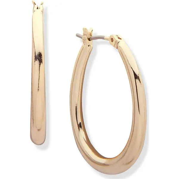 Ralph Lauren Oval Hoop Earrings - Gold