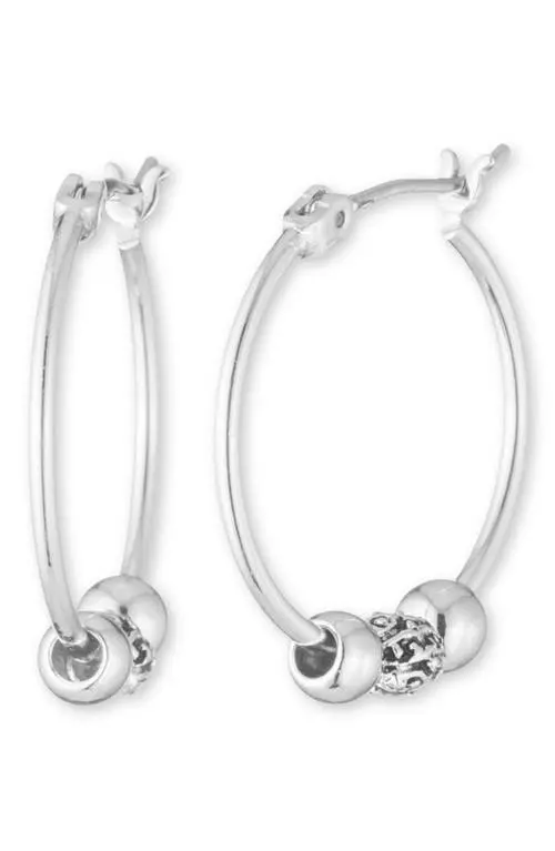 Ralph Lauren Slider Hoop Earrings - Silver