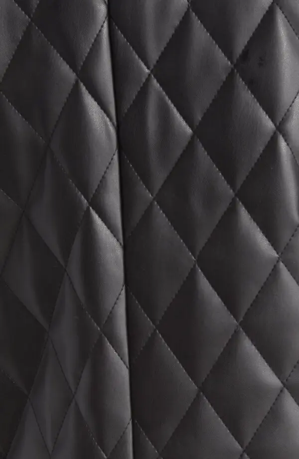 Anne Klein Quilted Faux Leather Jacket