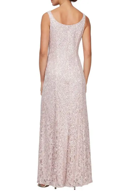Alex Evenings Two-piece Sequin Lace Gown And Jacket