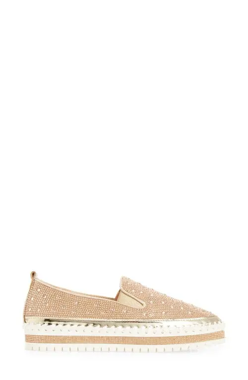 AZALEA WANG Rhinestone Sneakers - Rose Gold