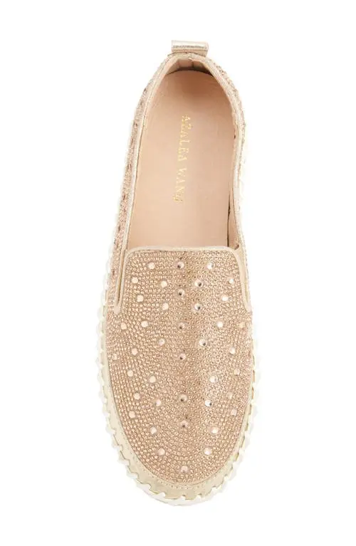 AZALEA WANG Rhinestone Sneakers - Rose Gold