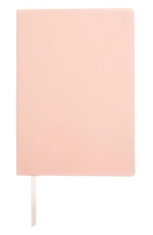 ROYCE NEW YORK Personalized Leather Journal - Light Pink- Gold Foil