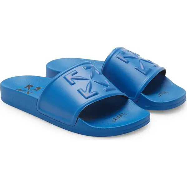 Off-White Arrow Pool Slide Sandal - Blue/blue