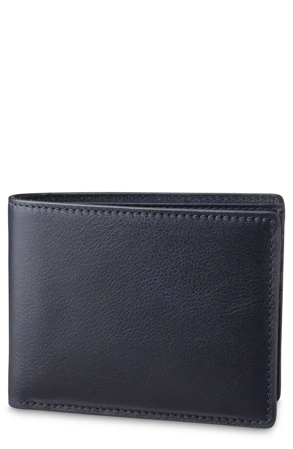 Bosca Id Flap Bifold Wallet - Blue/ Black