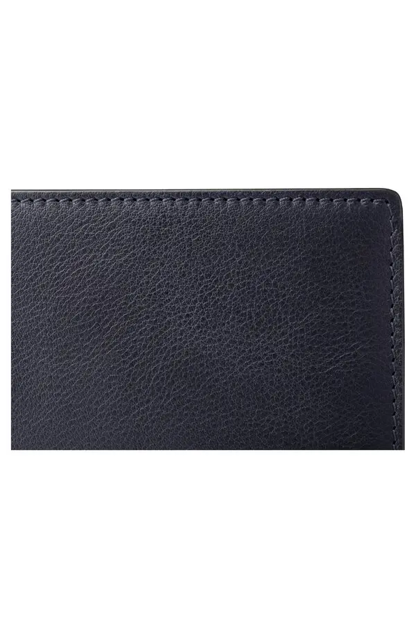 Bosca Id Flap Bifold Wallet - Blue/ Black