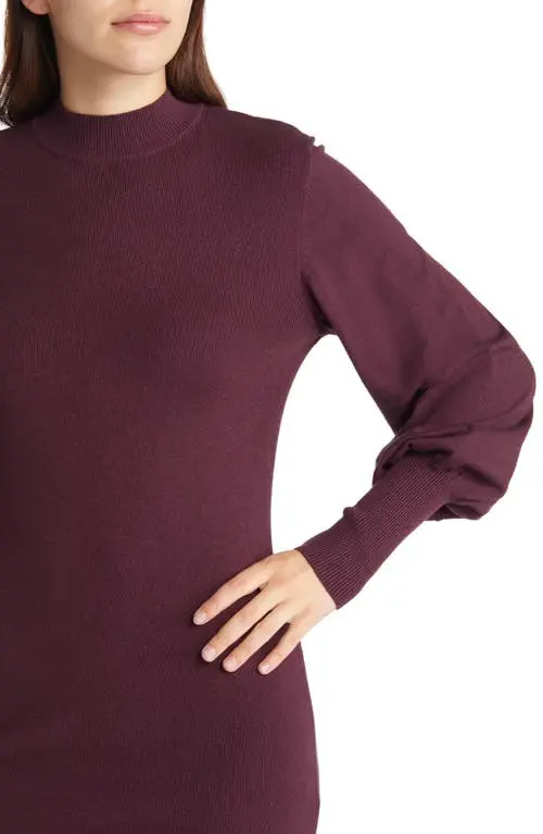 Vero Moda Blouson Sleeve Mock Neck Sweater Dress
