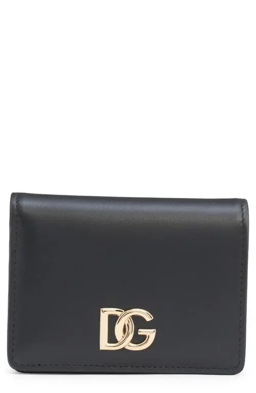 Dolce & Gabbana Dg Logo Leather Wallet - 80999 Black