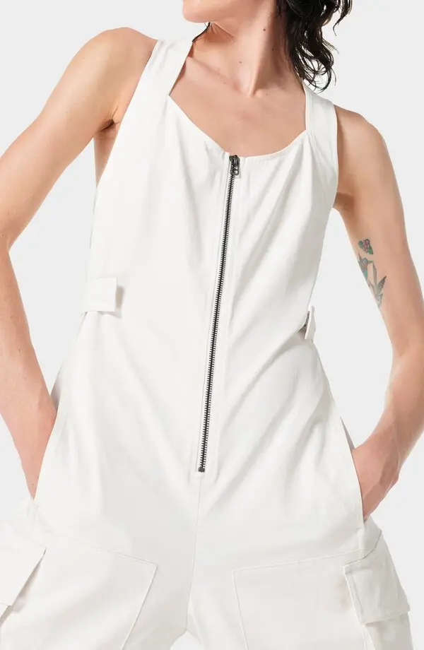 Sweaty Betty Utility Open Back Jumpsuit - Chalk White