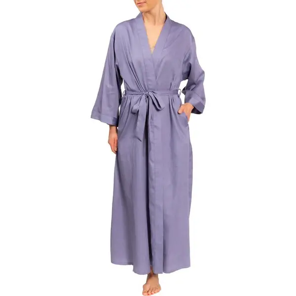 EVERYDAY RITUAL Colette Cotton Robe - Violet