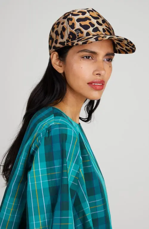 Kate Spade New York Leopard Brocade Baseball Cap - Natural  display picture 1