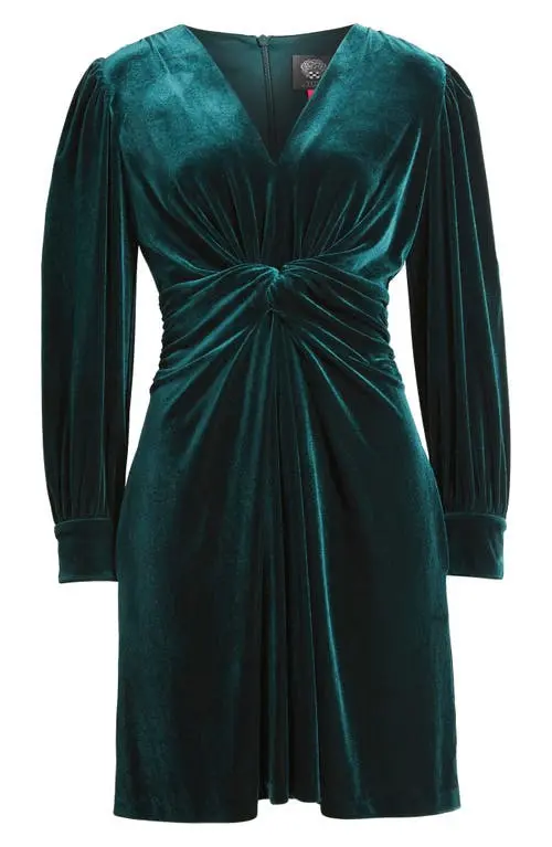 twist front long sleeve velvet fit & flare dress Women's Twist Front V Neck Velvet Midi Dress Long Lantern Sleeve Solid  Color Elastic High Waist A-Line Flowy Dresses at Amazon Women's Clothing  store