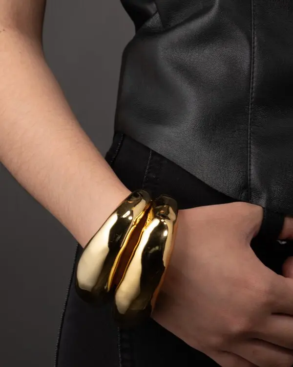 Alexis Bittar Large Molten Hinged Cuff