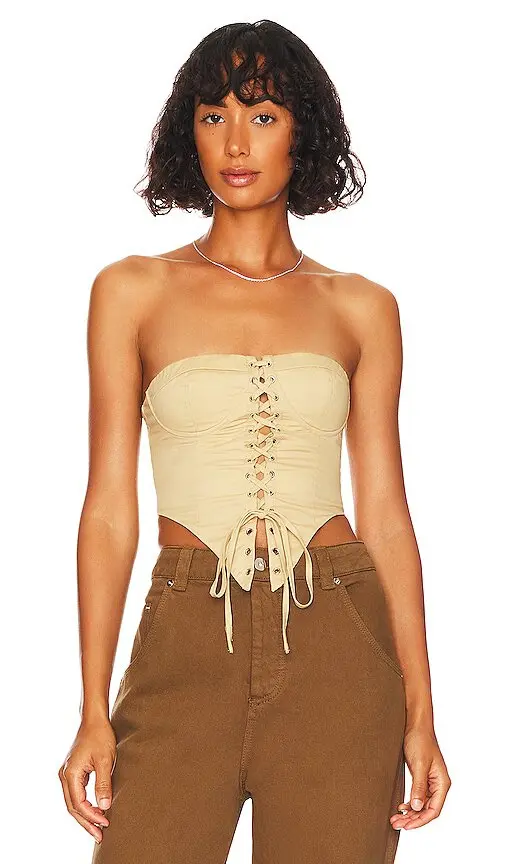 Superdown Ashlyn Lace Up Corset Top
