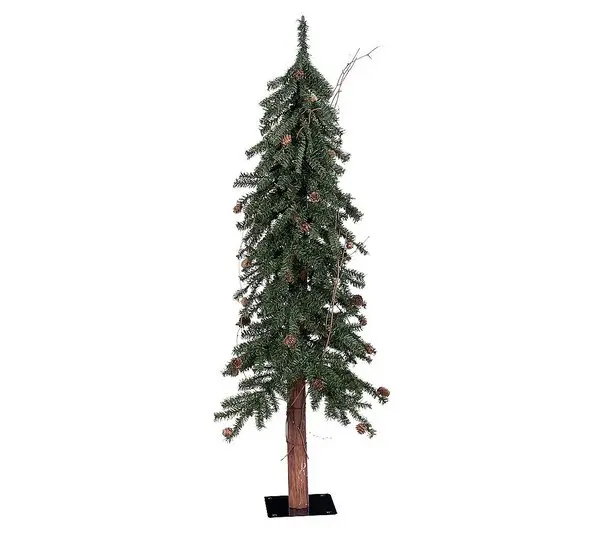 VICKERMAN 4' Alpine Artificial Christmas Tree, Nlit - One-color