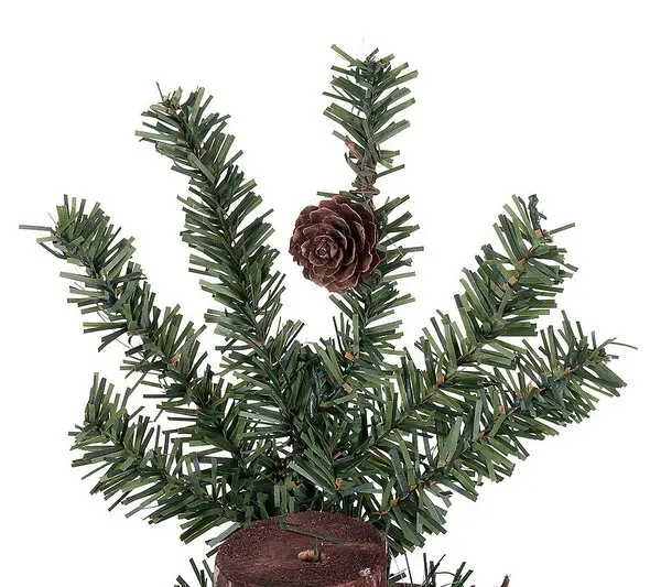 VICKERMAN 4' Alpine Artificial Christmas Tree, Nlit