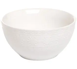 C&F HOME Set Of Four Snowflake Border Christmas Bowl - One-color