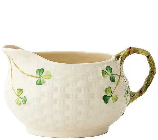 BELLEEK Classic Shamrock Cream Jug - One-color